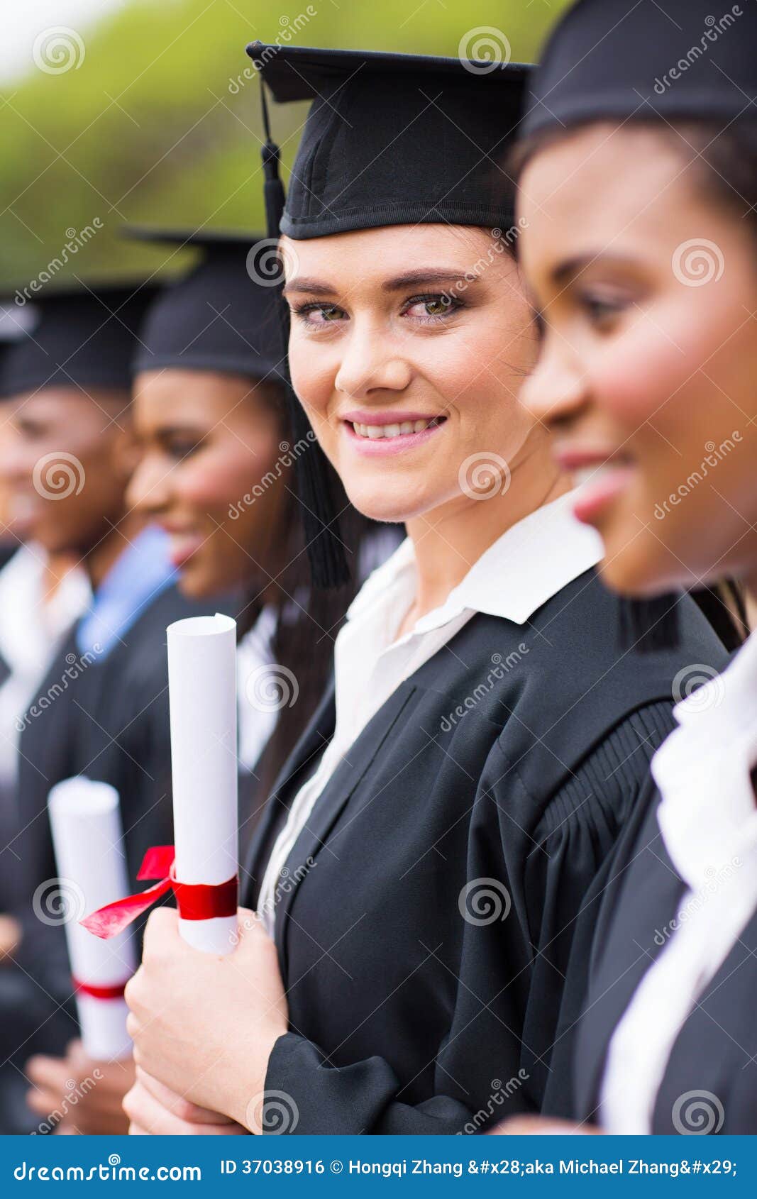 Young university graduates stock photo. Image of afro - 37038916
