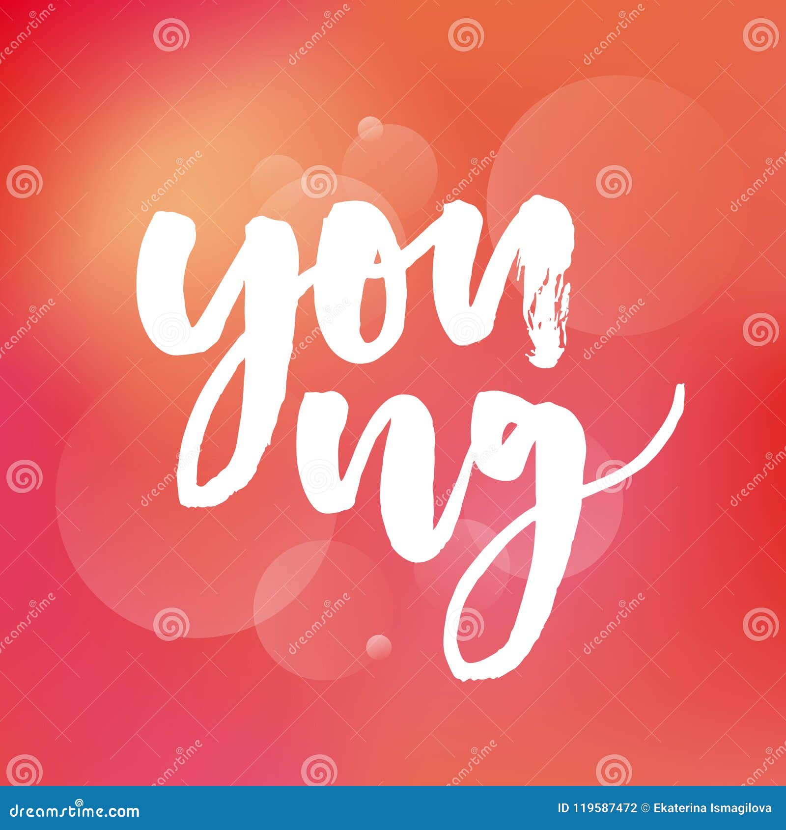 Young Vector Text Calligraphy Lettering Sticker Stock Illustration ...