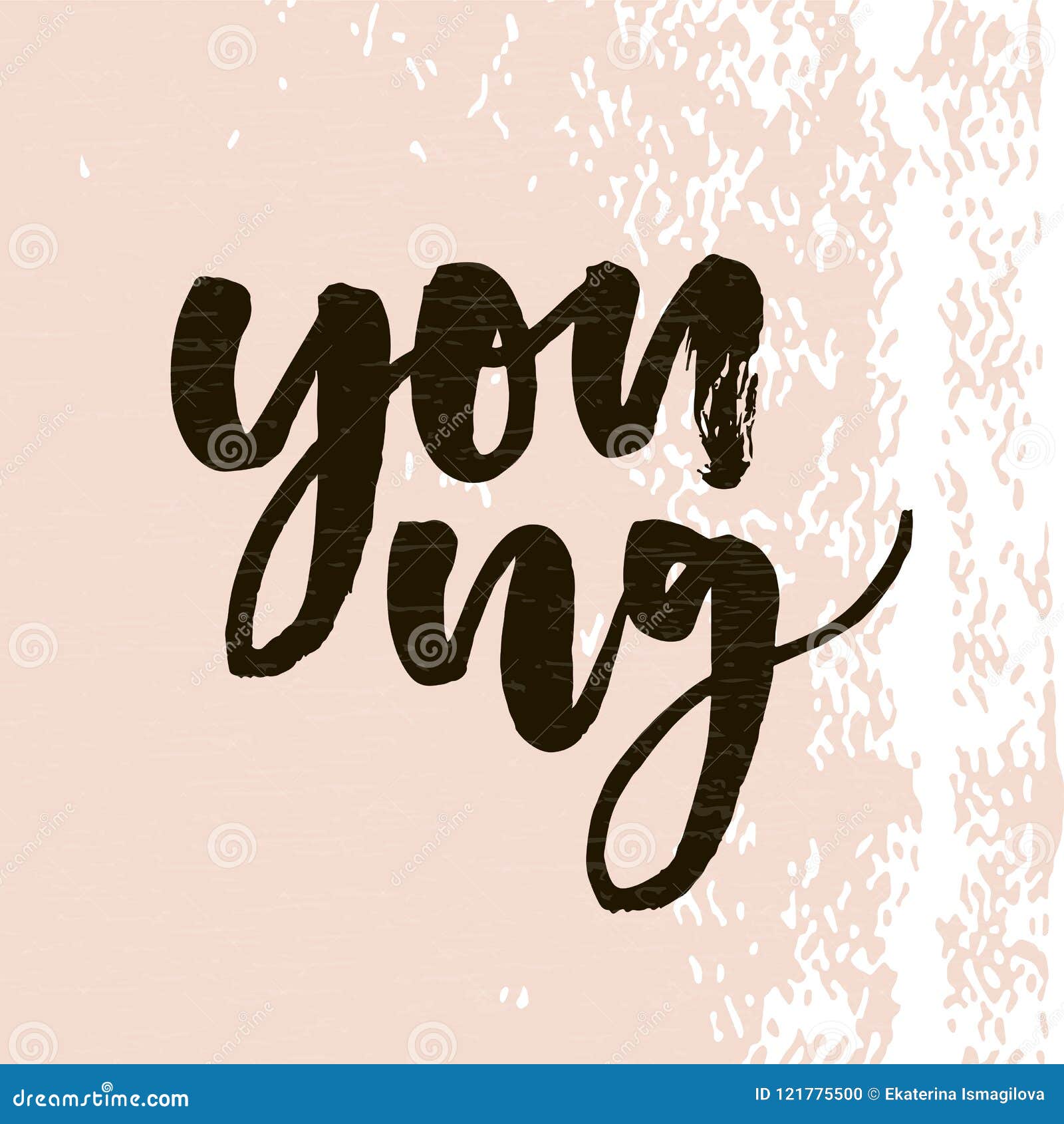 Young Vector Text Calligraphy Lettering Stock Vector - Illustration of ...