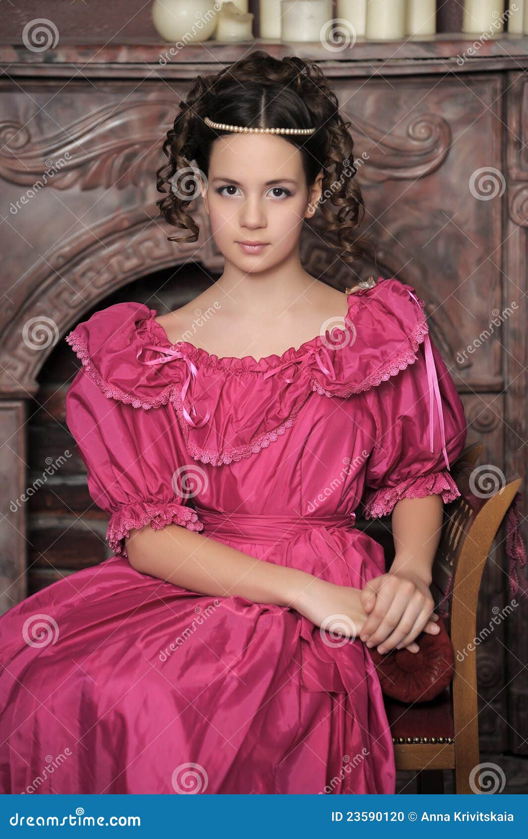 Young Victorian girl stock photo. Image of cameo, angel - 23590120