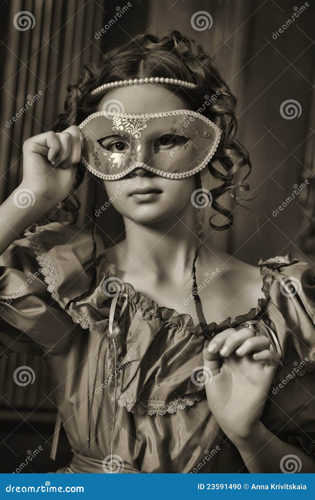 Young Victorian girl stock photo. Image of girl, beads - 23591490