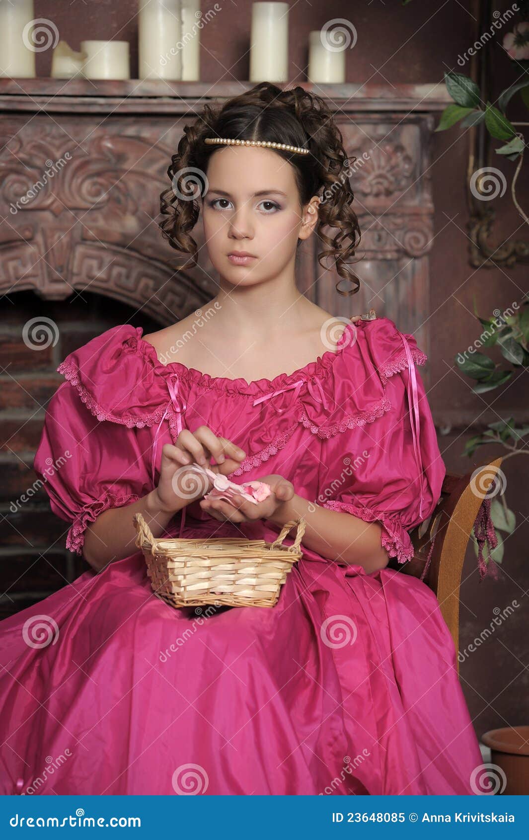 Young Victorian girl stock image. Image of candles, beauty - 23648085