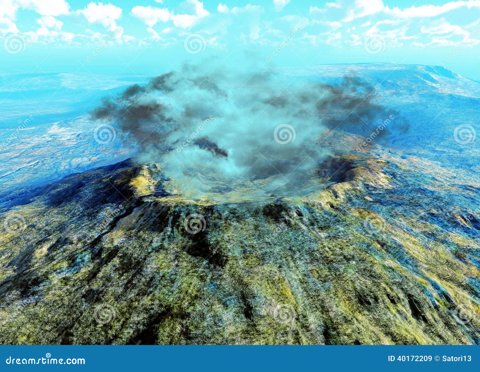 Young volcano being born stock image. Image of panorama - 40172209
