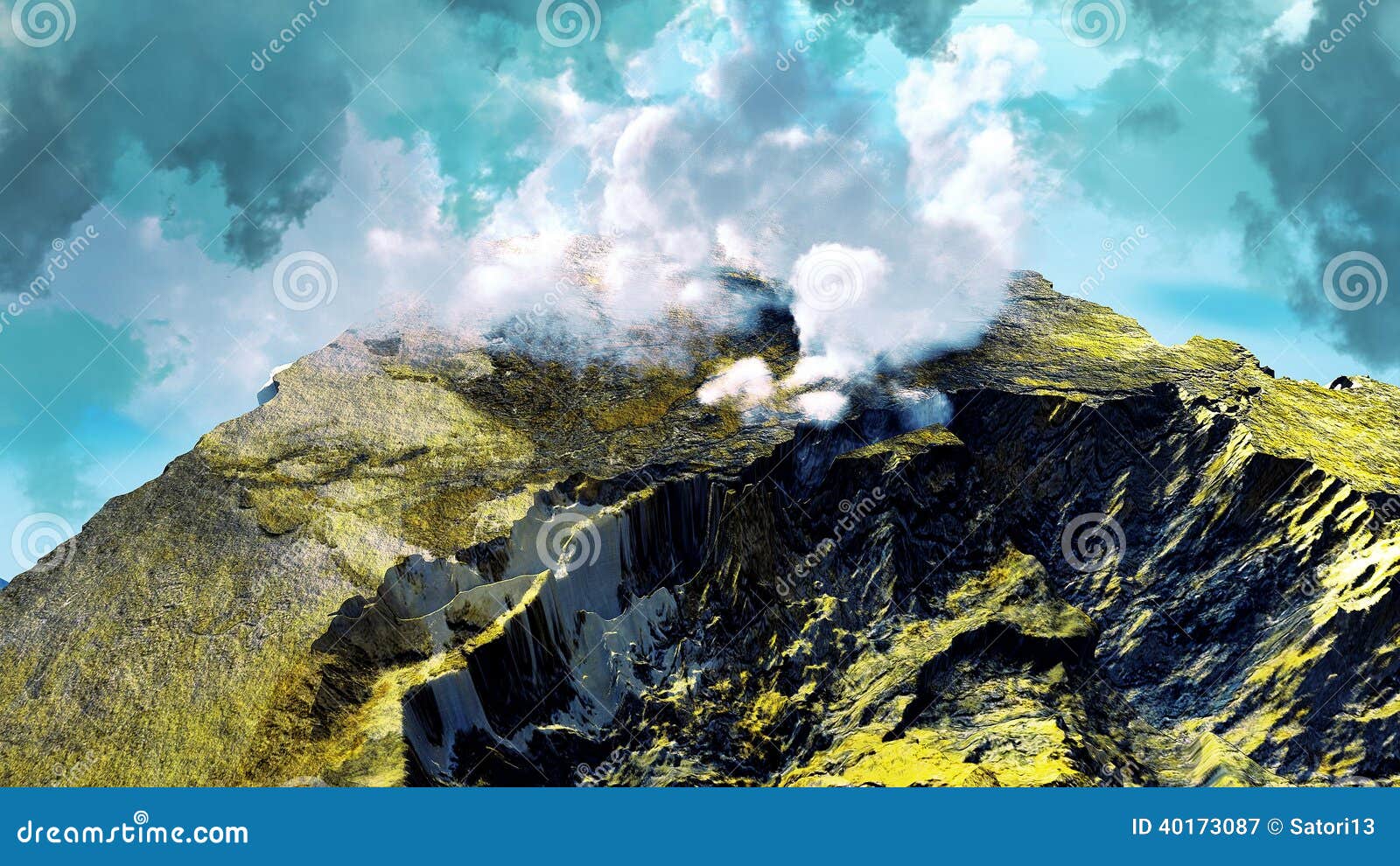 Young volcano being born stock image. Image of lave, hawaii - 40173087