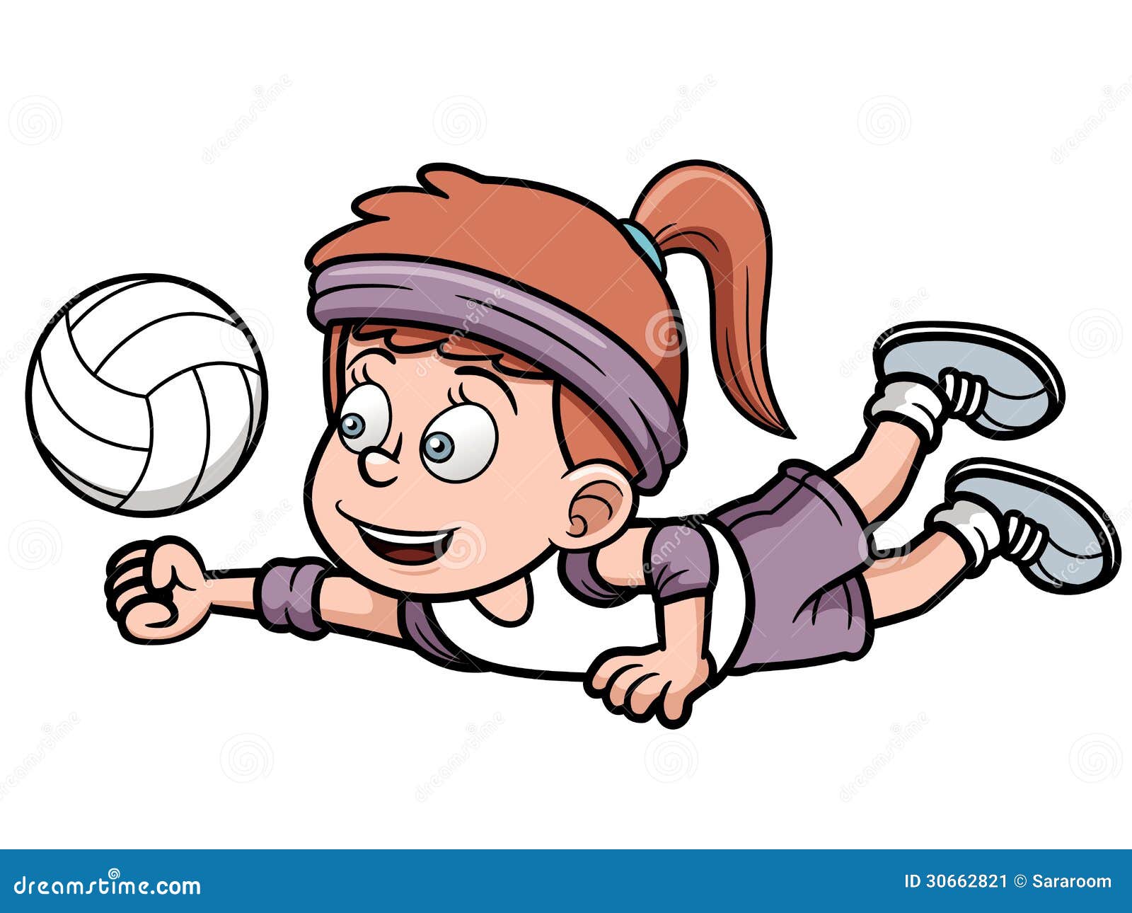 Young volleyball player stock vector. Illustration of happy - 30662821