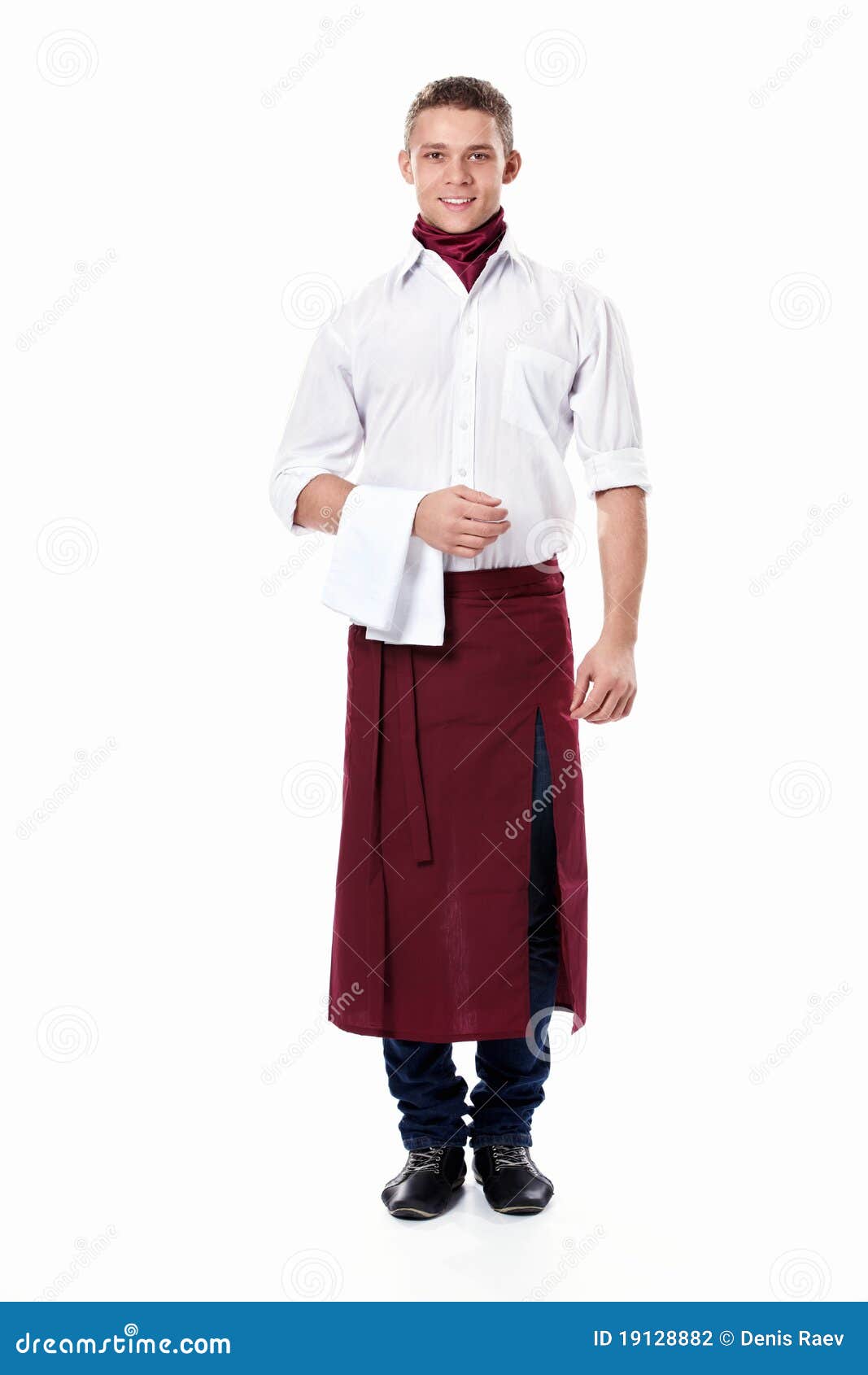 The young waiter stock photo. Image of worker, wait, happiness - 19128882