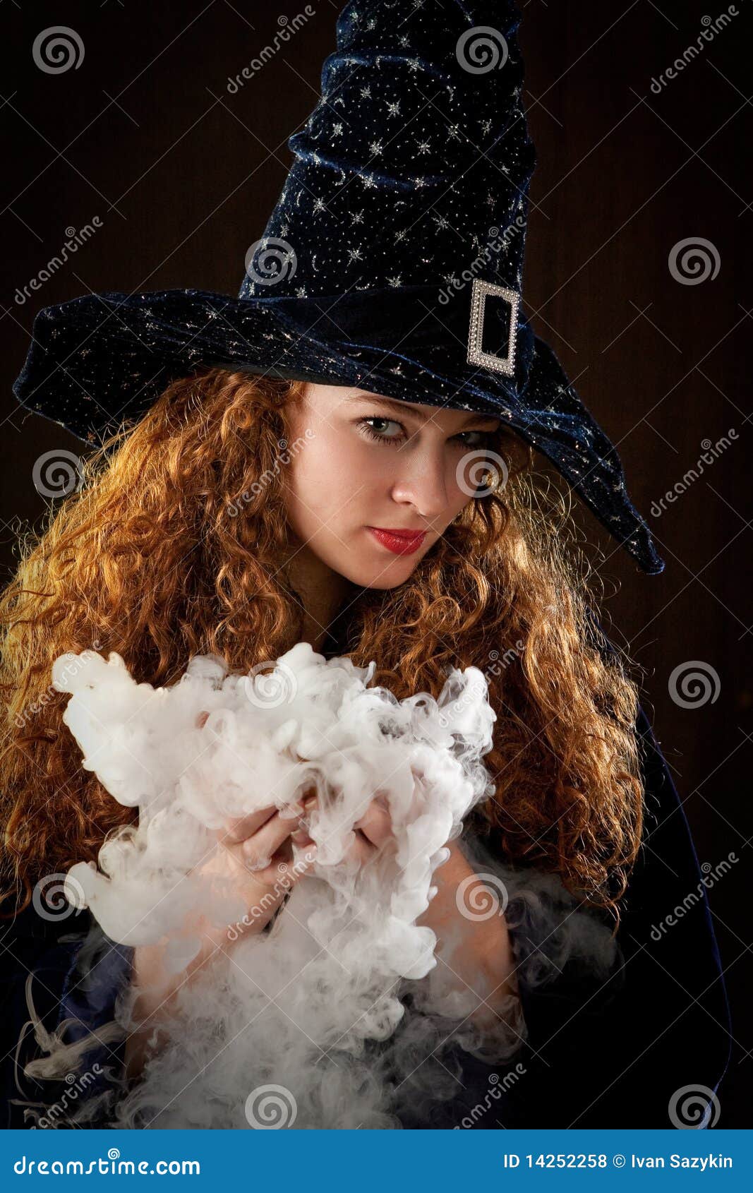 Young witch stock photo. Image of enchantress, fume, smoke - 14252258