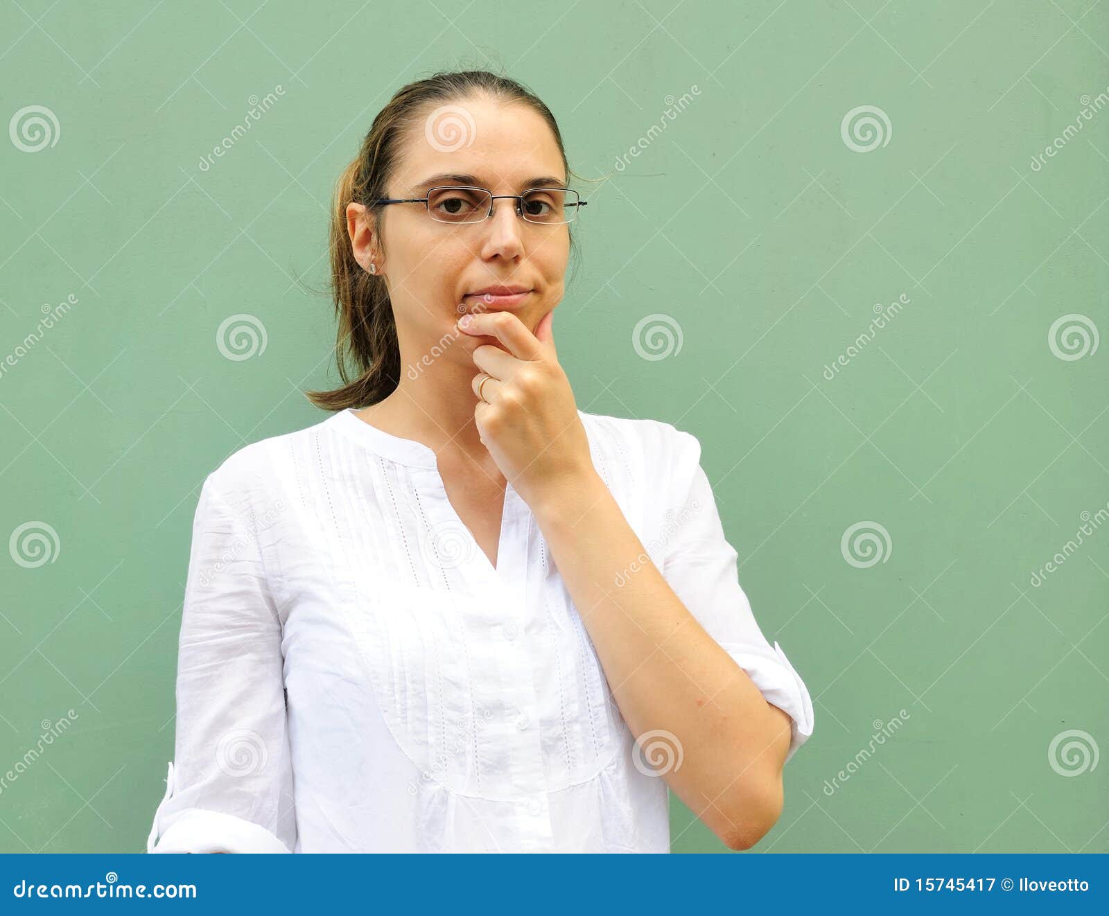 Young woman stock image. Image of twenties, lady, think - 15745417