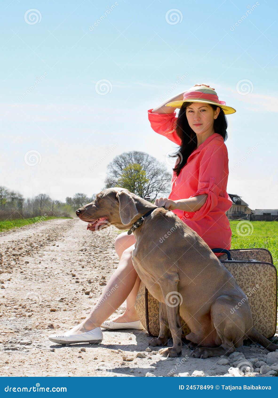 Young woman stock image. Image of baggage, beautiful - 24578499
