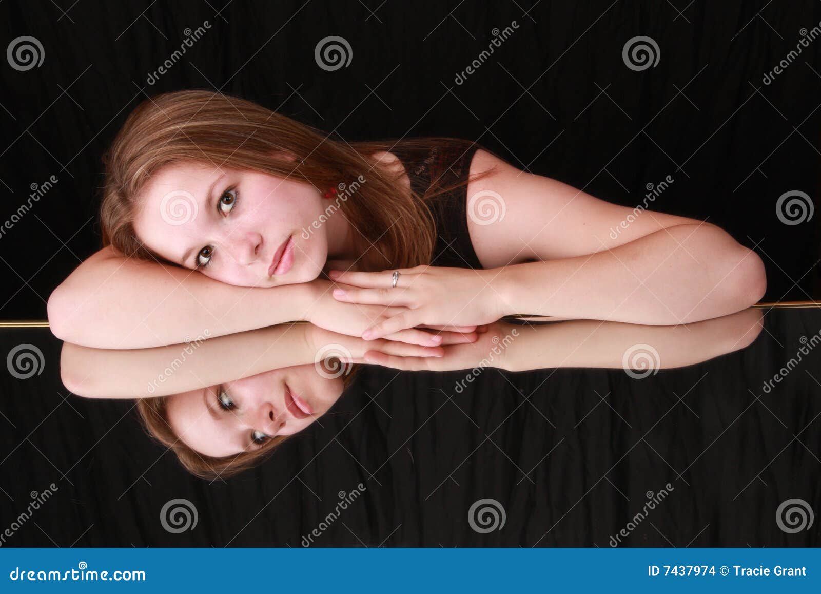 Young Woman stock photo. Image of resting, portrait, reflection - 7437974