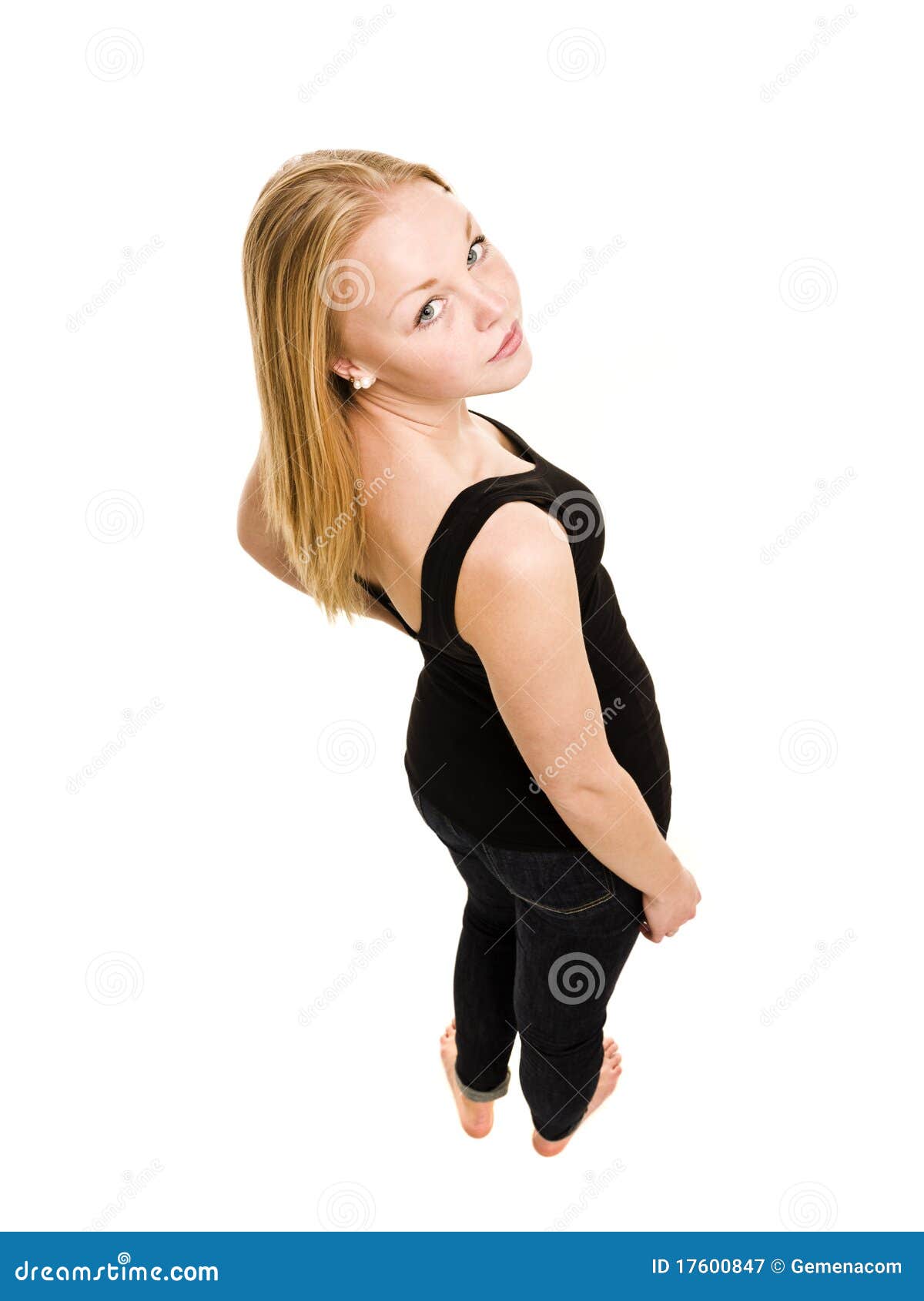 Young woman from above stock image. Image of contemporary - 17600847