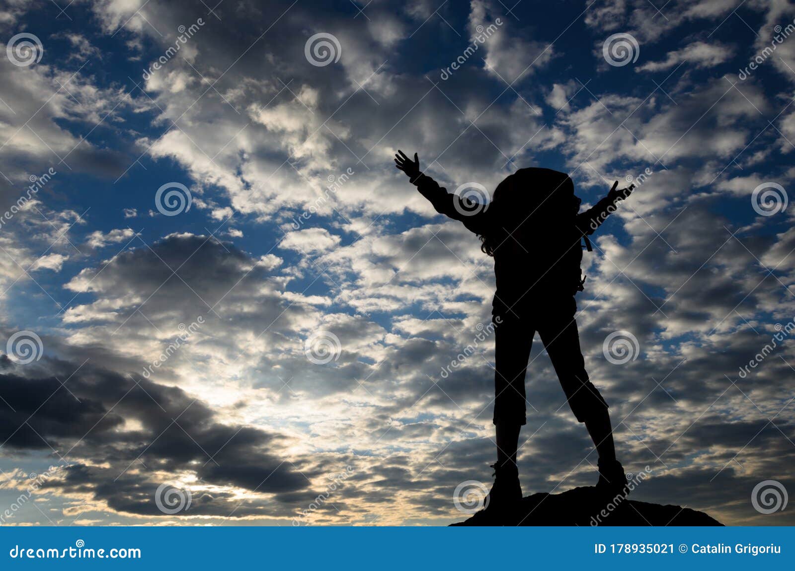 Young Woman Raising Her Hands To the Sky Stock Image - Image of ... Young Woman Raising Her Hands To the Sky Stock Image - Image of ...