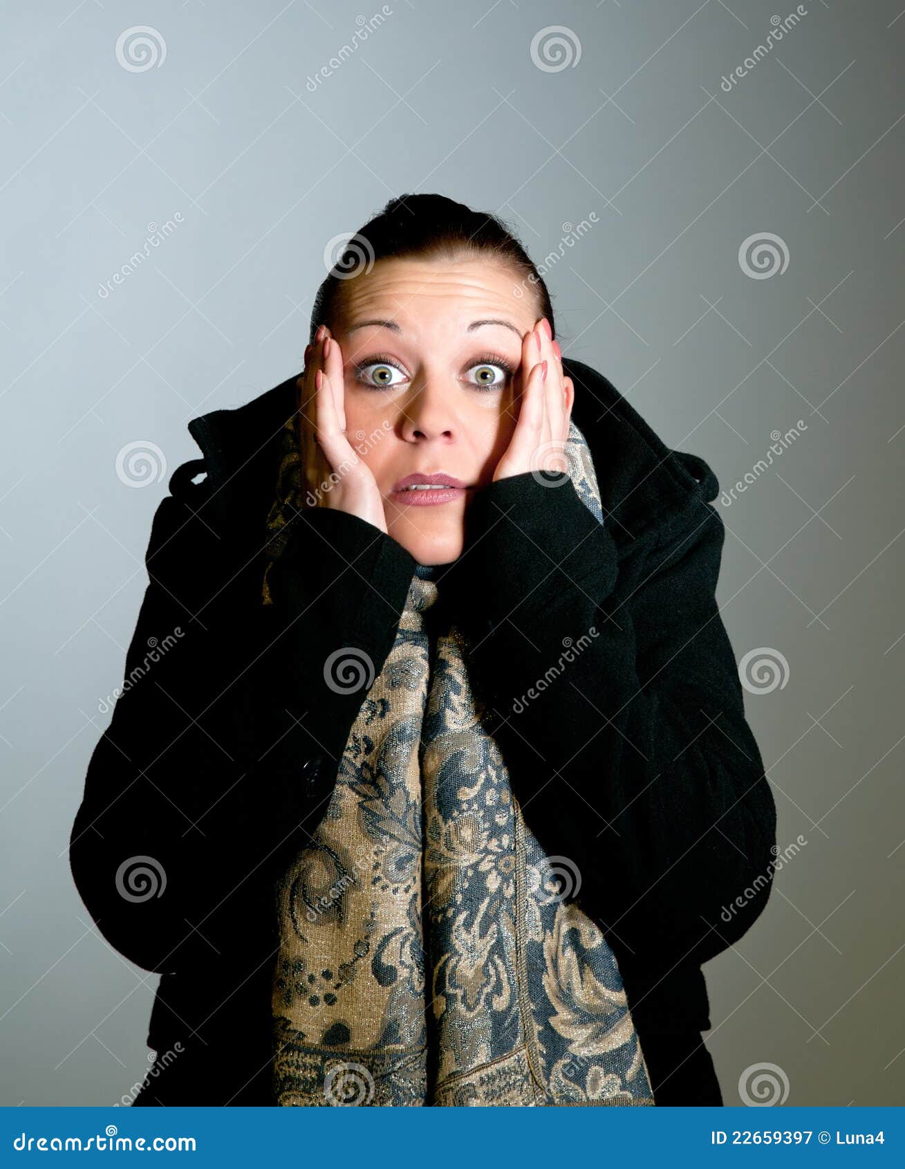 Young woman is afraid stock image. Image of hopelessness - 22659397