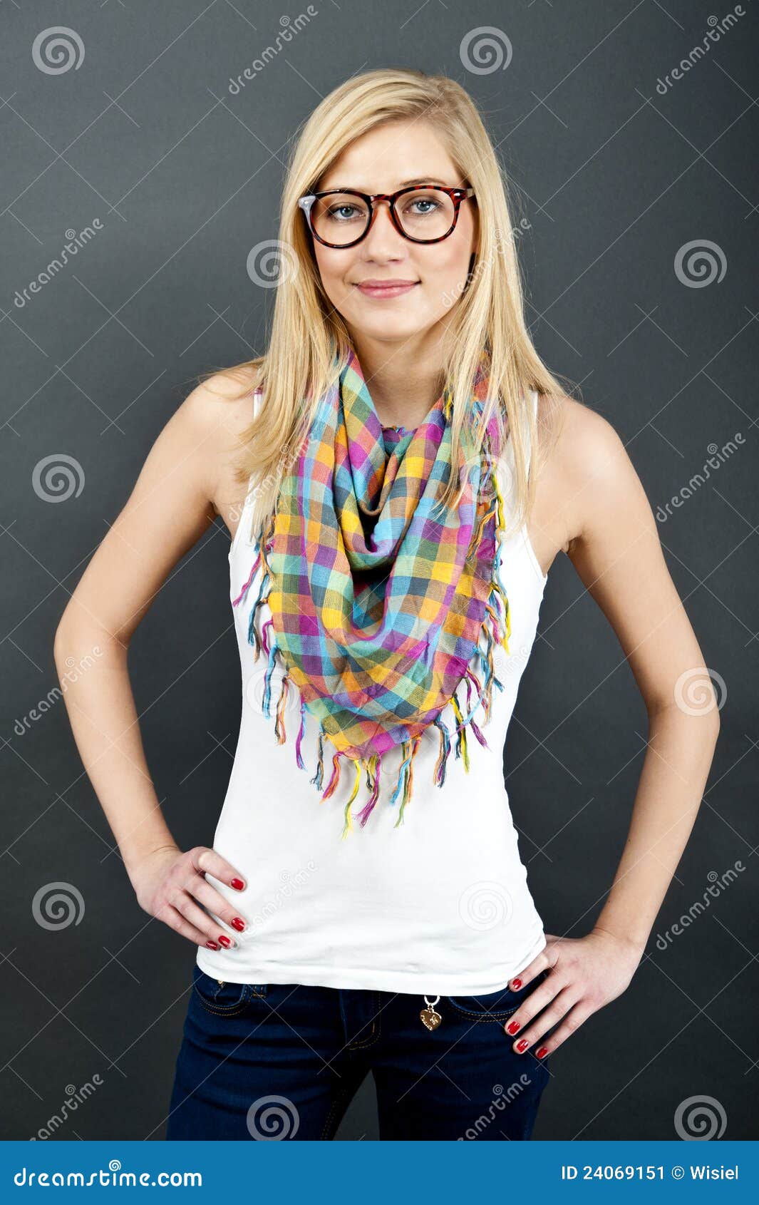 Young Woman Against the Black Background Stock Image - Image of looking ...