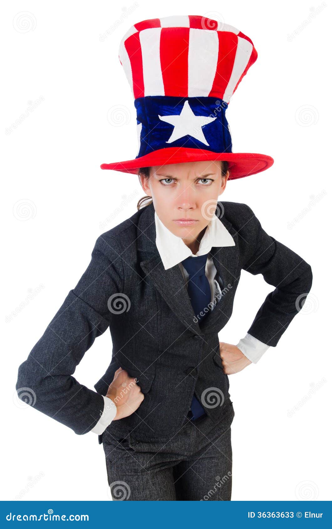 Young woman stock image. Image of national, flag, secretary - 36363633