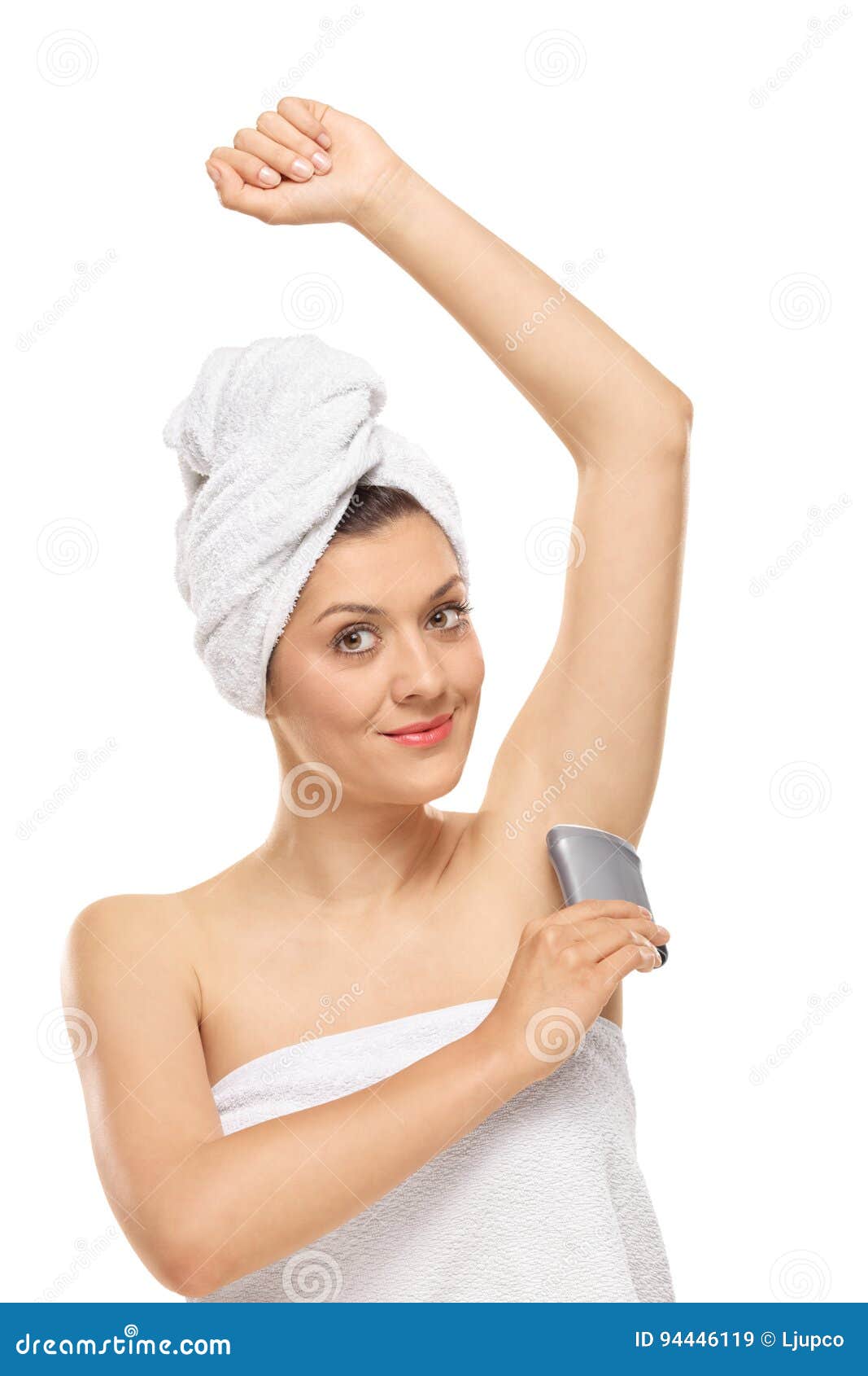 Young Woman Applying Deodorant Stock Image - Image of putting, healthy ...