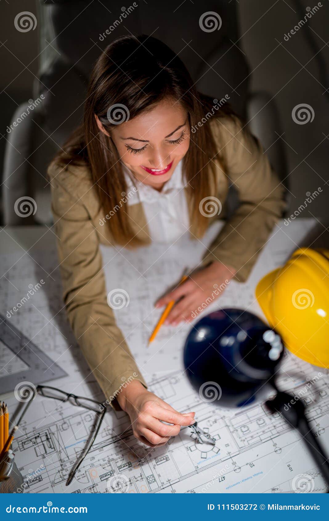 Female Construction Engineer Stock Photo - Image of architect, business ...