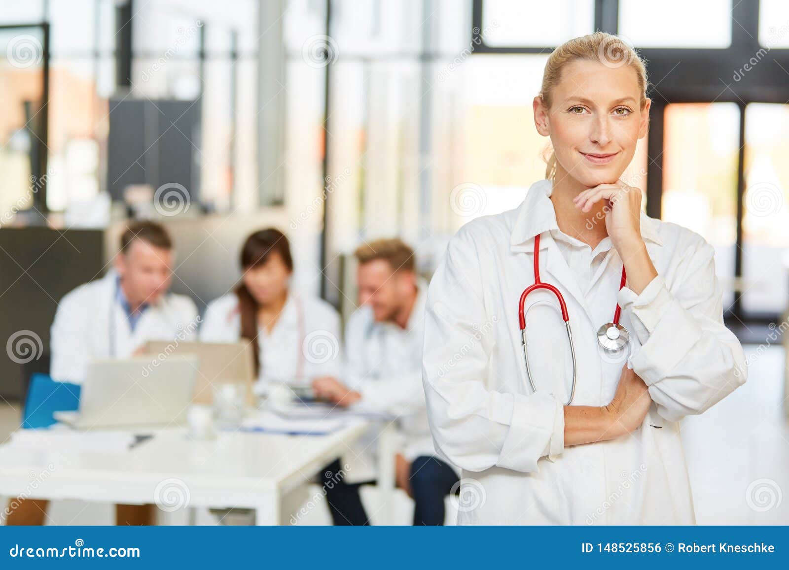 Young Woman As a Doctor or Assistant Doctor Stock Photo - Image of ...