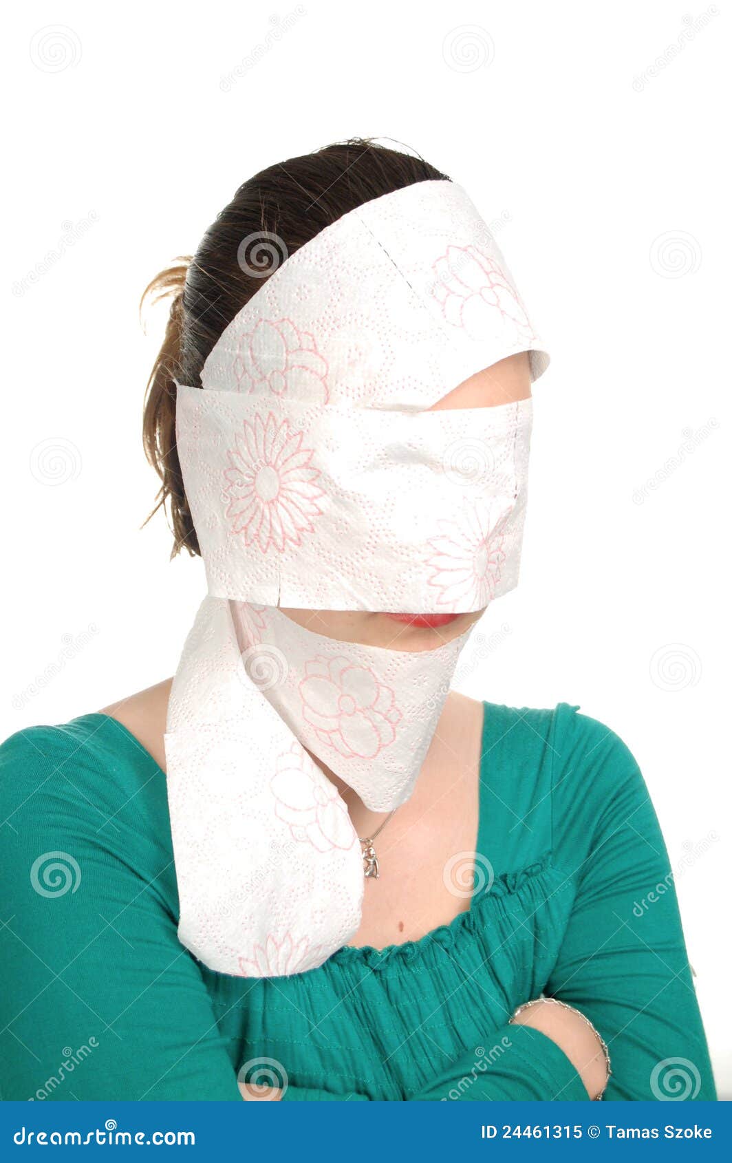 Young Woman Ashamed and Hides Her Face Stock Image - Image of surprised ...
