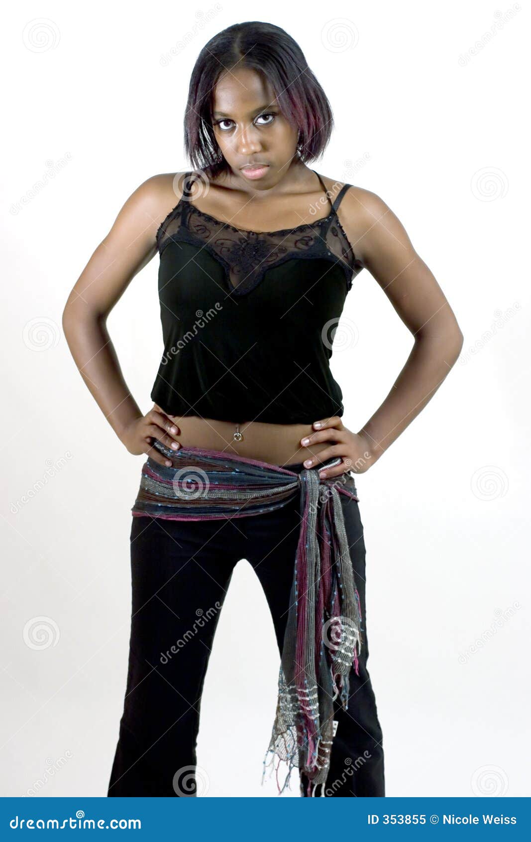 Young woman with attitude stock image. Image of stare, piercings - 353855