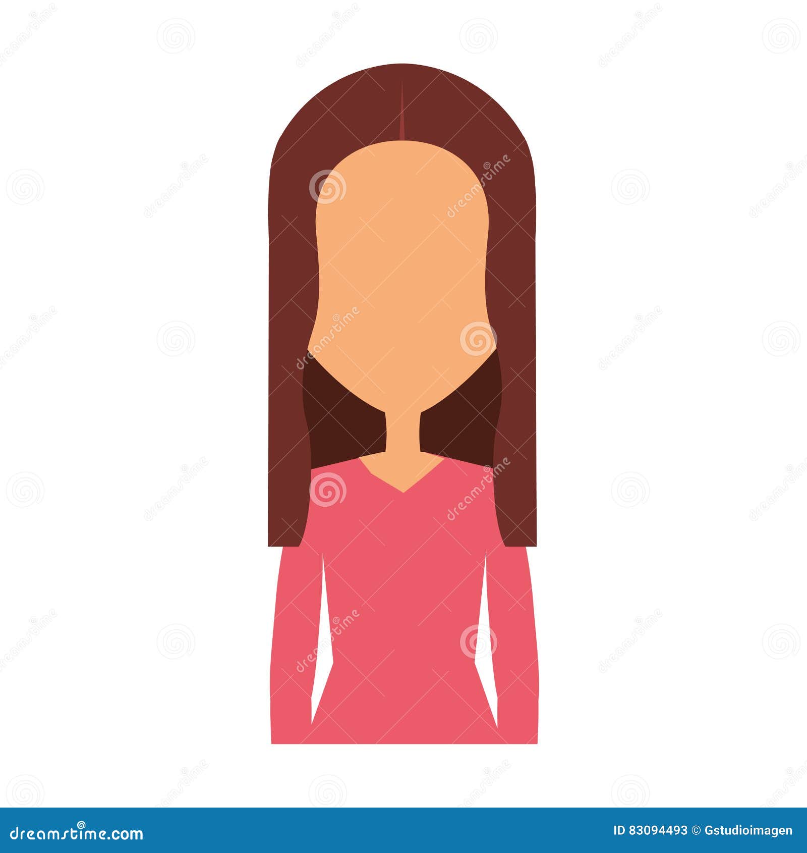 Young Woman Avatar Character Stock Illustration - Illustration of ...