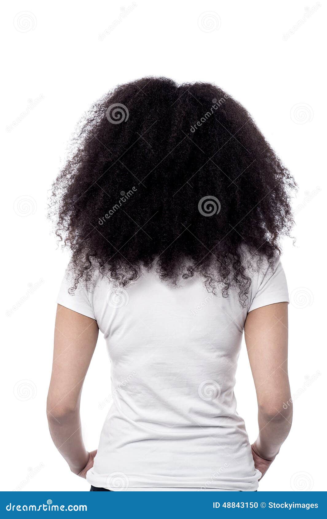 Young woman from back stock photo. Image of isolated - 48843150