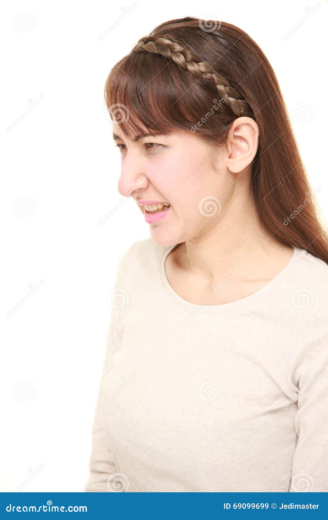 Young woman in a bad mood stock image. Image of adult - 69099699