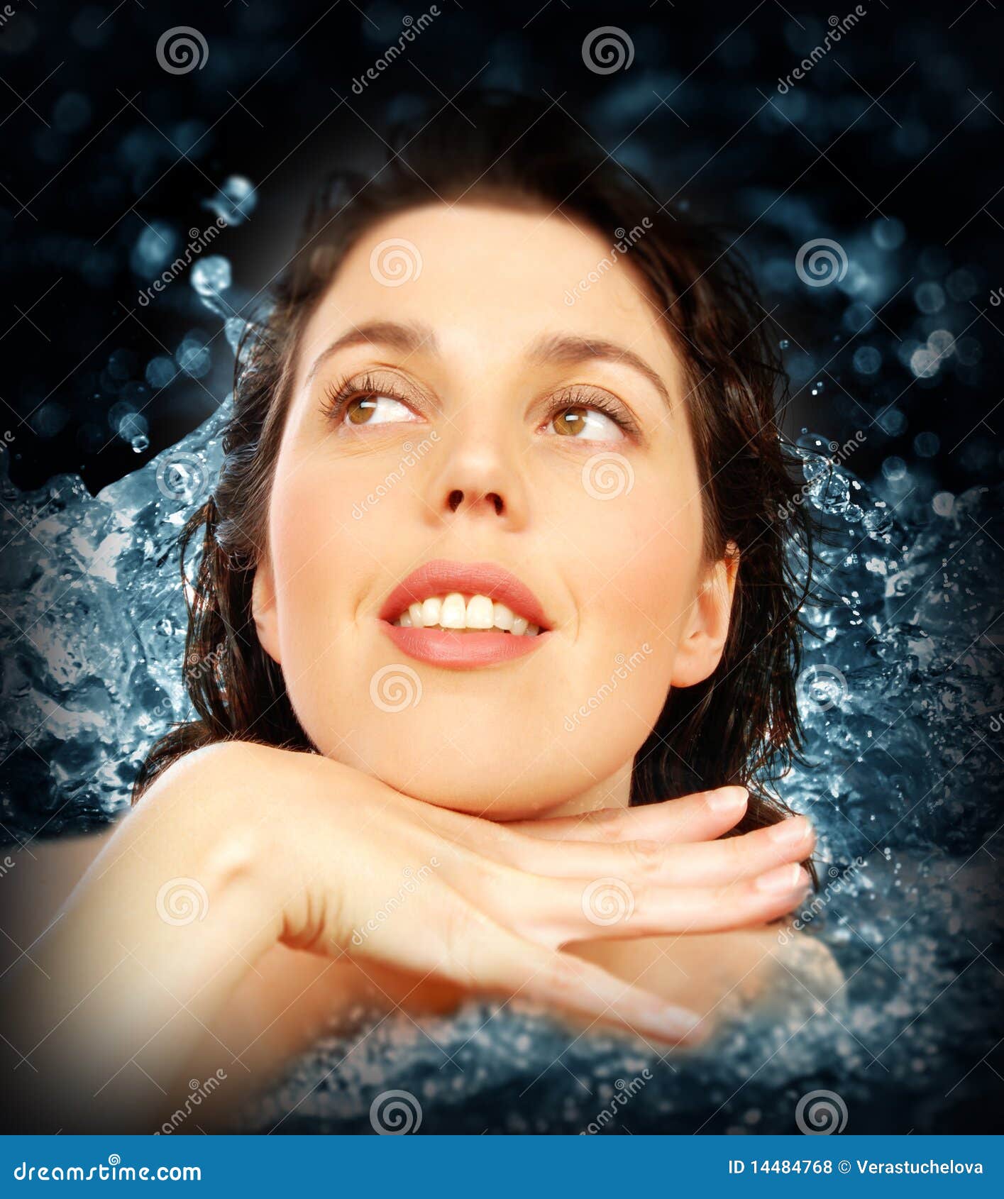 Young woman in bath stock photo. Image of beauty, brunette - 14484768