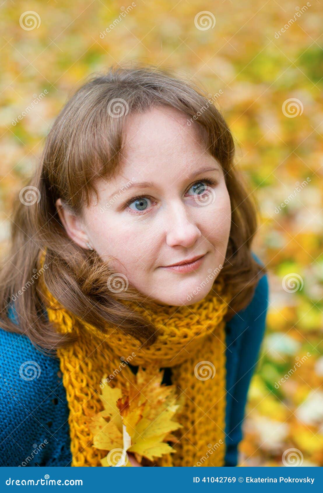 Young Woman on a Beautiful Autumn Day Stock Image - Image of bright ...