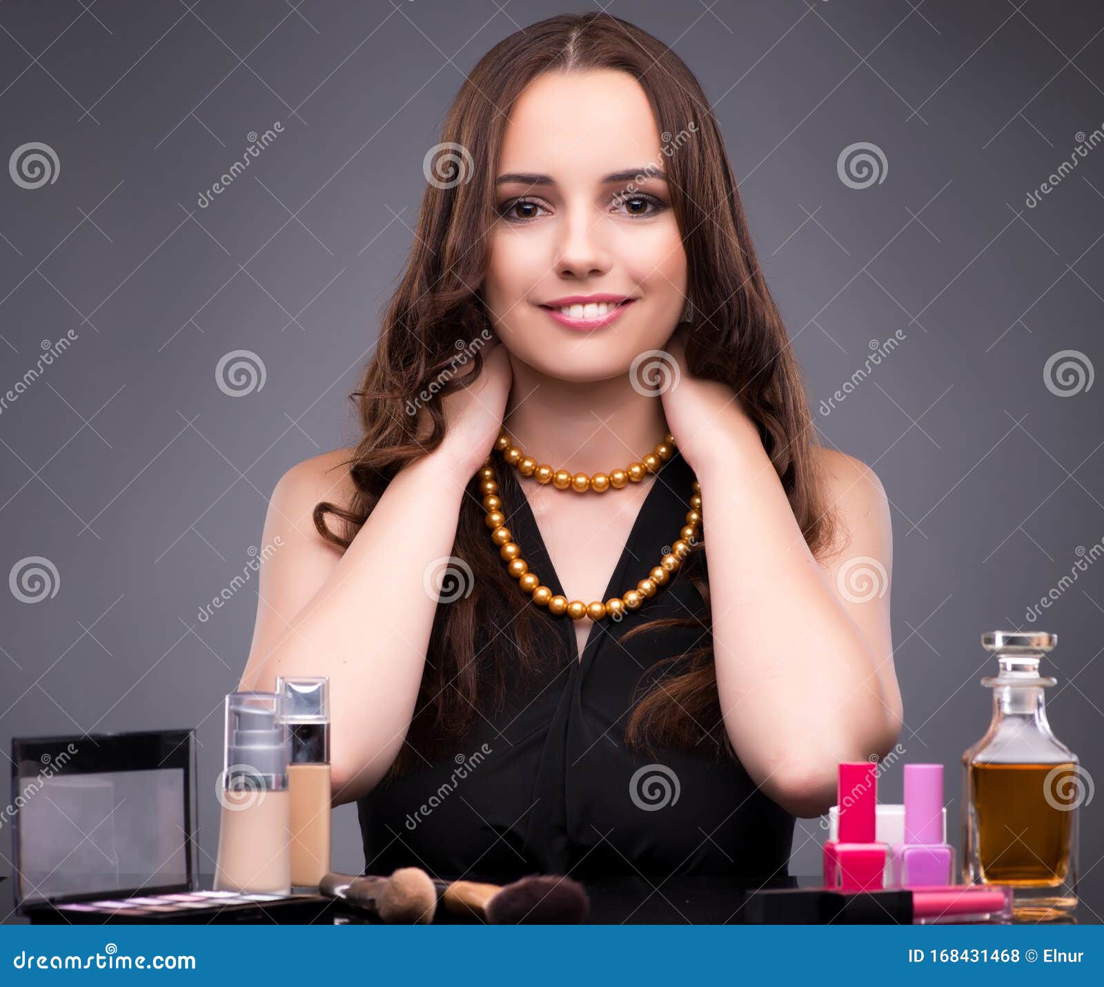 Young Woman in Beauty Make-up Concept Stock Photo - Image of brilliant ...