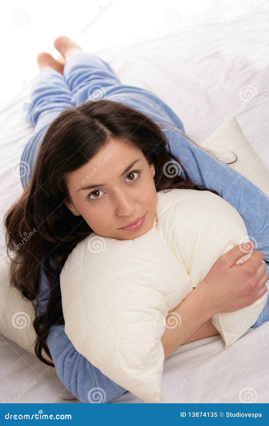 Young woman bedding stock image. Image of beautiful, lady - 13874135