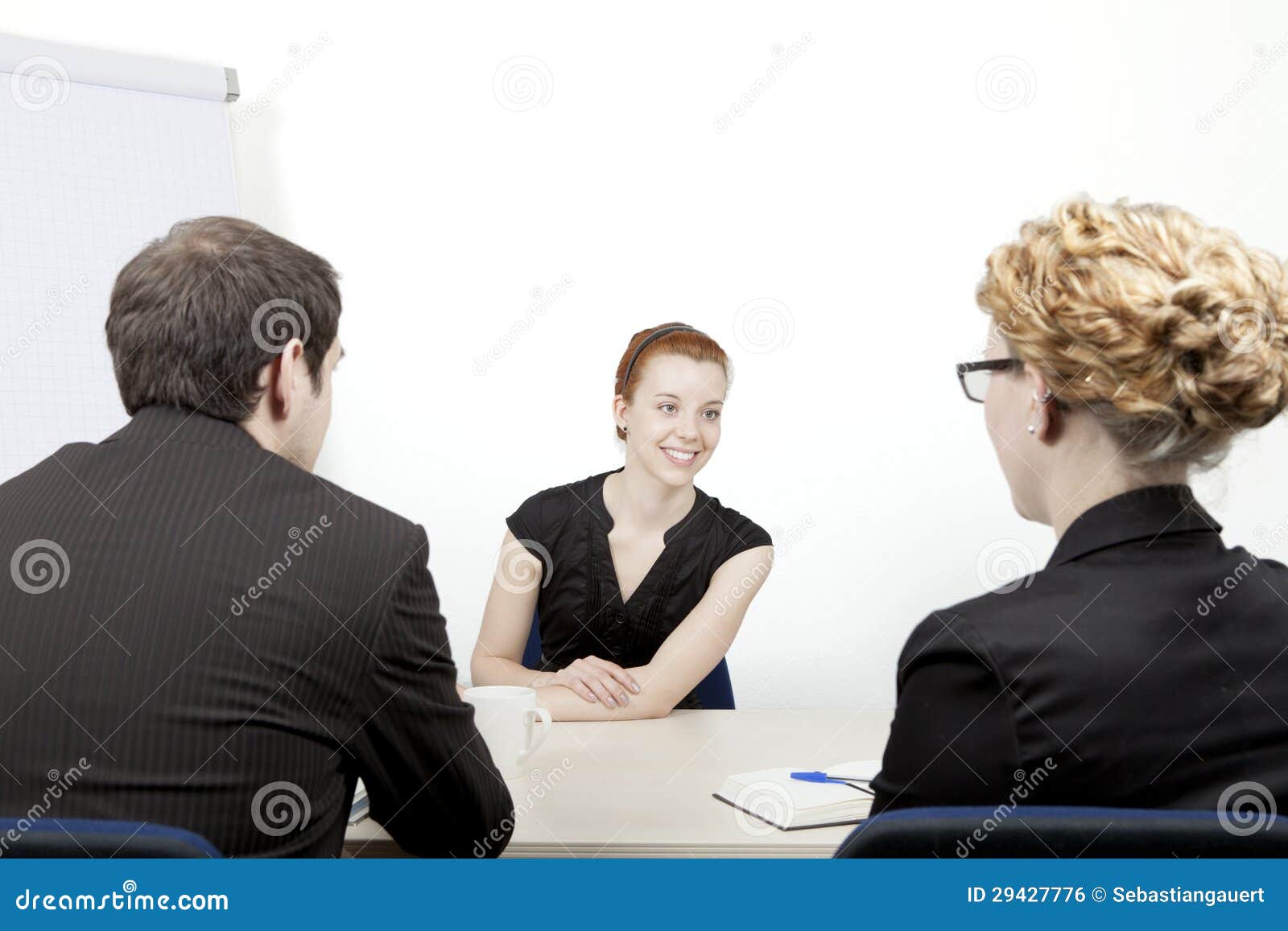 Young Woman Being Interviewed Stock Photo - Image of interview, hiring ...