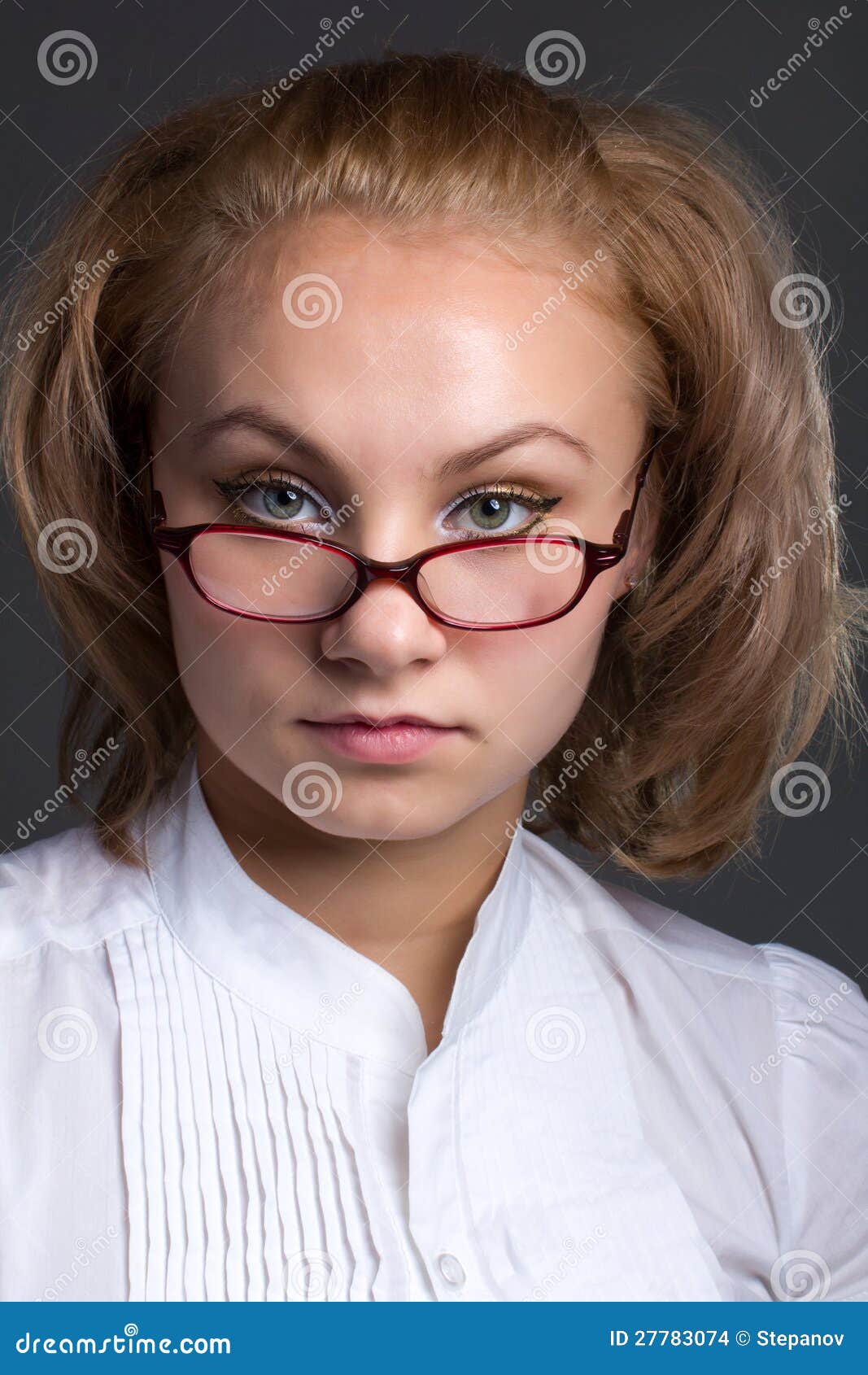 Young woman bespectacled stock photo. Image of optician - 27783074