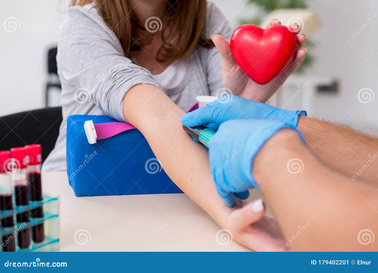 Young Woman in Blood Transfusion Concept Stock Image - Image of ...