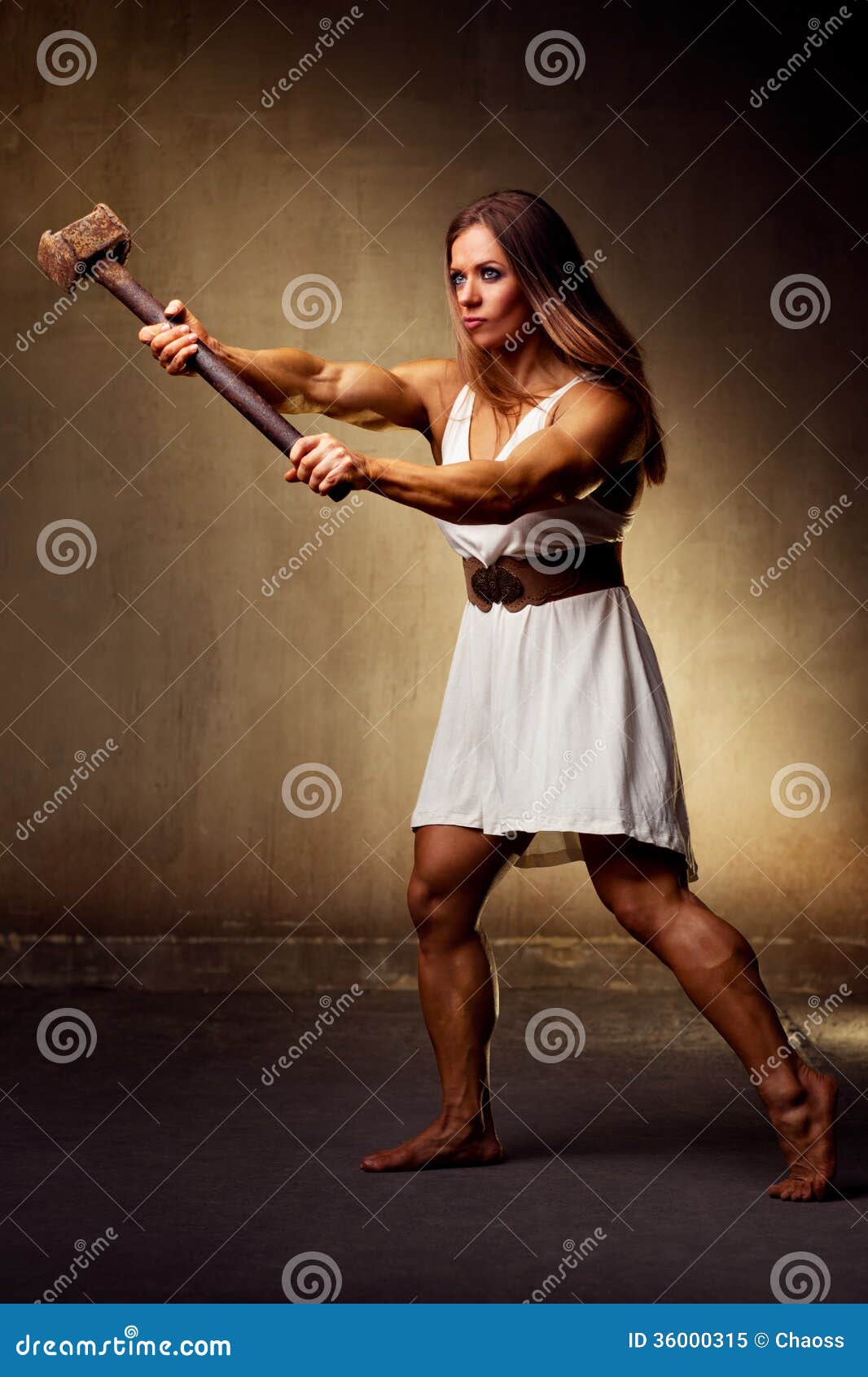 Young woman bodybuilder stock image. Image of greece - 36000315