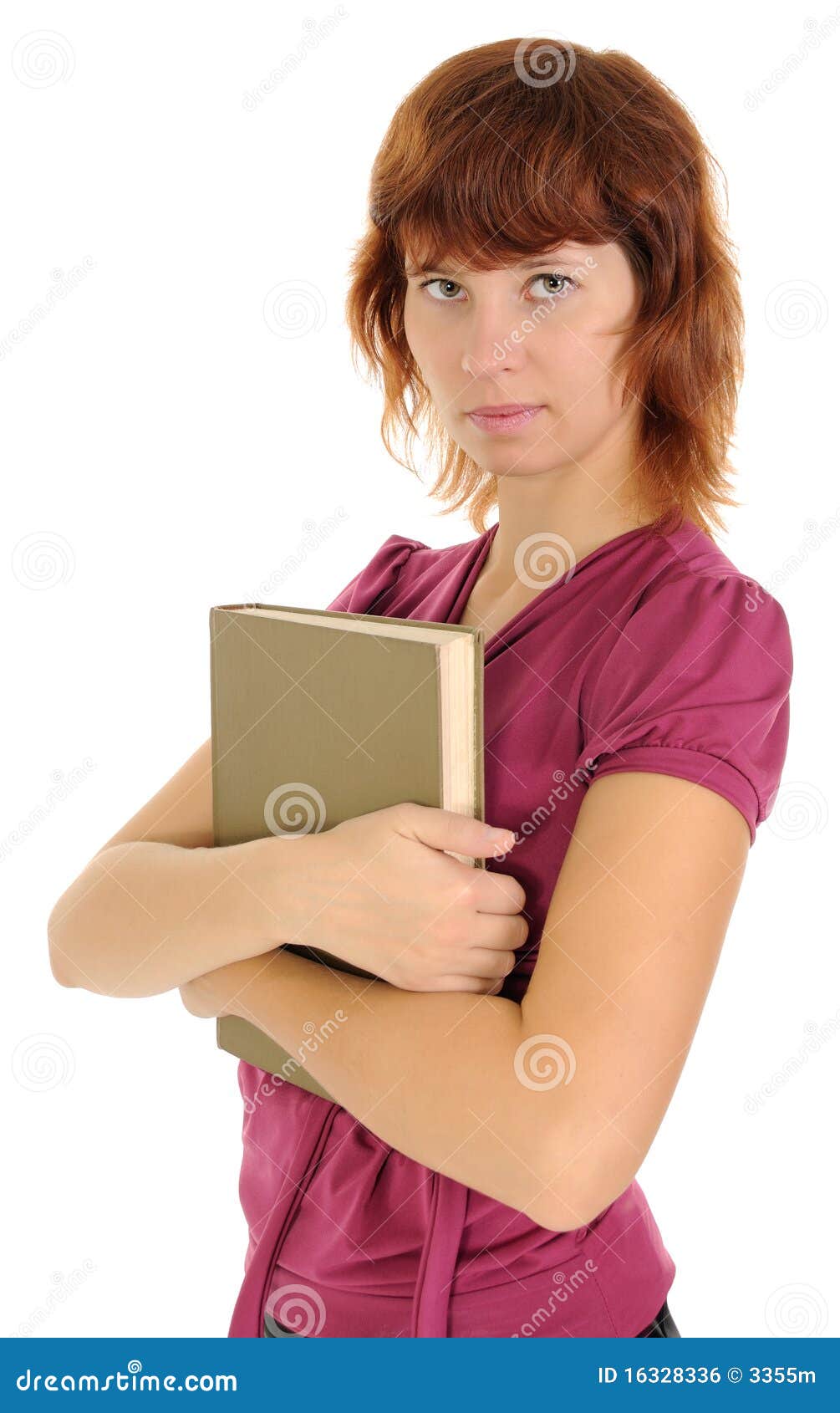 The young woman with book stock photo. Image of female - 16328336