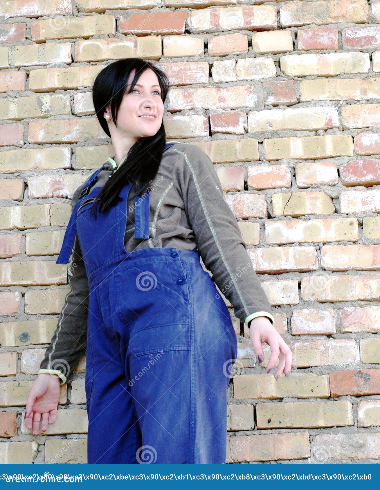 Young woman build stock photo. Image of material, working - 21364882