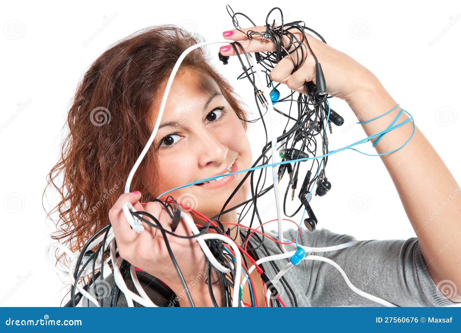 Wires In Woman`s Hands Royalty-Free Stock Image | CartoonDealer.com ...