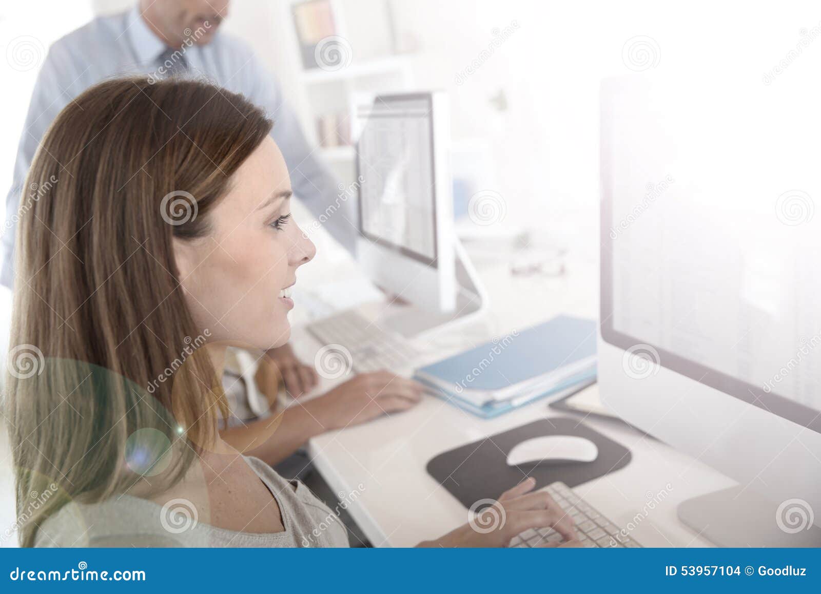 Young Woman in Business Training Stock Photo - Image of portrait ...