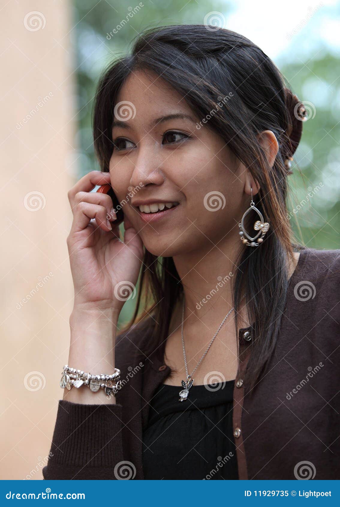 Young woman calling stock image. Image of city, outdoor - 11929735