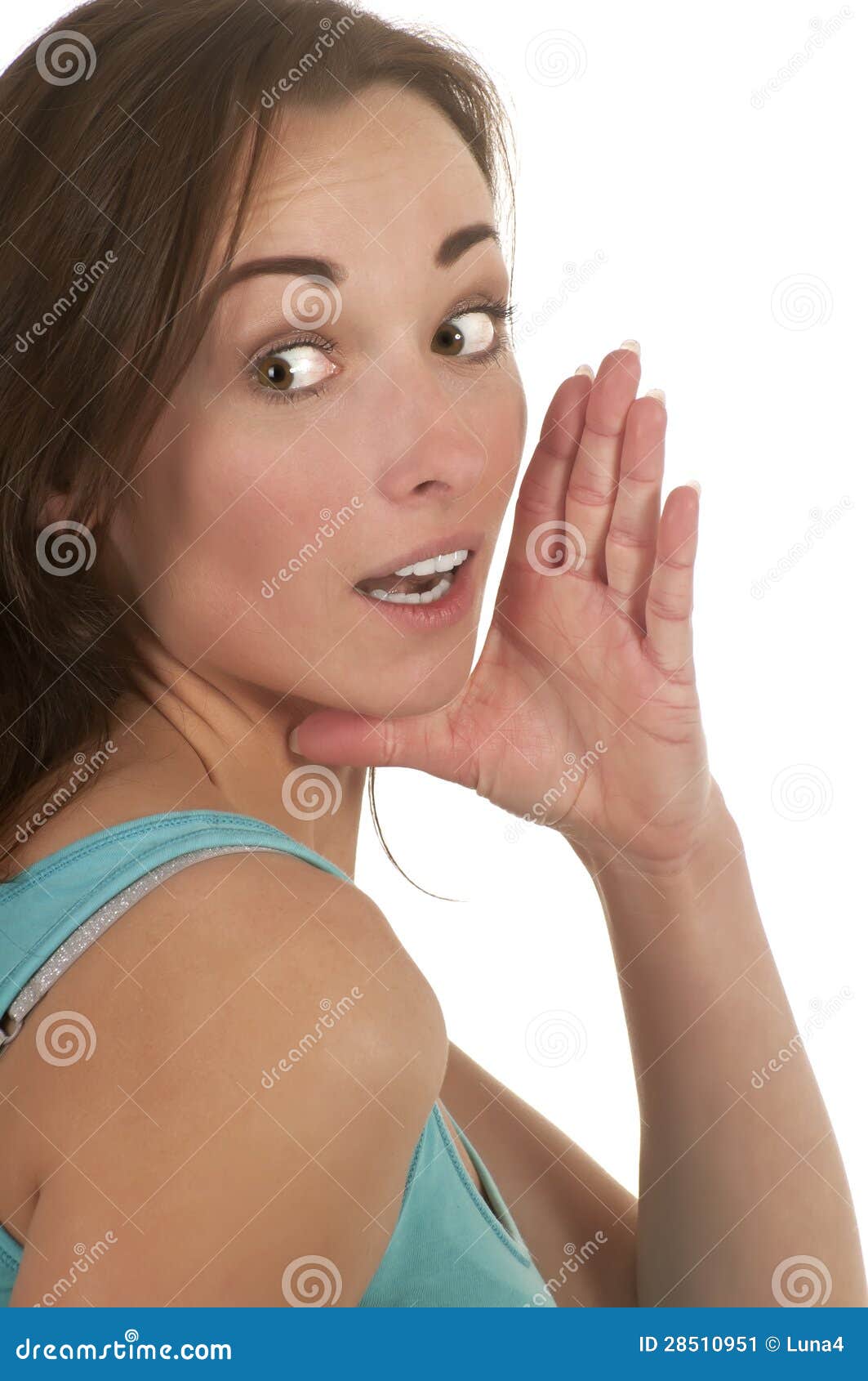 Young woman calling stock image. Image of preaching, motivating - 28510951