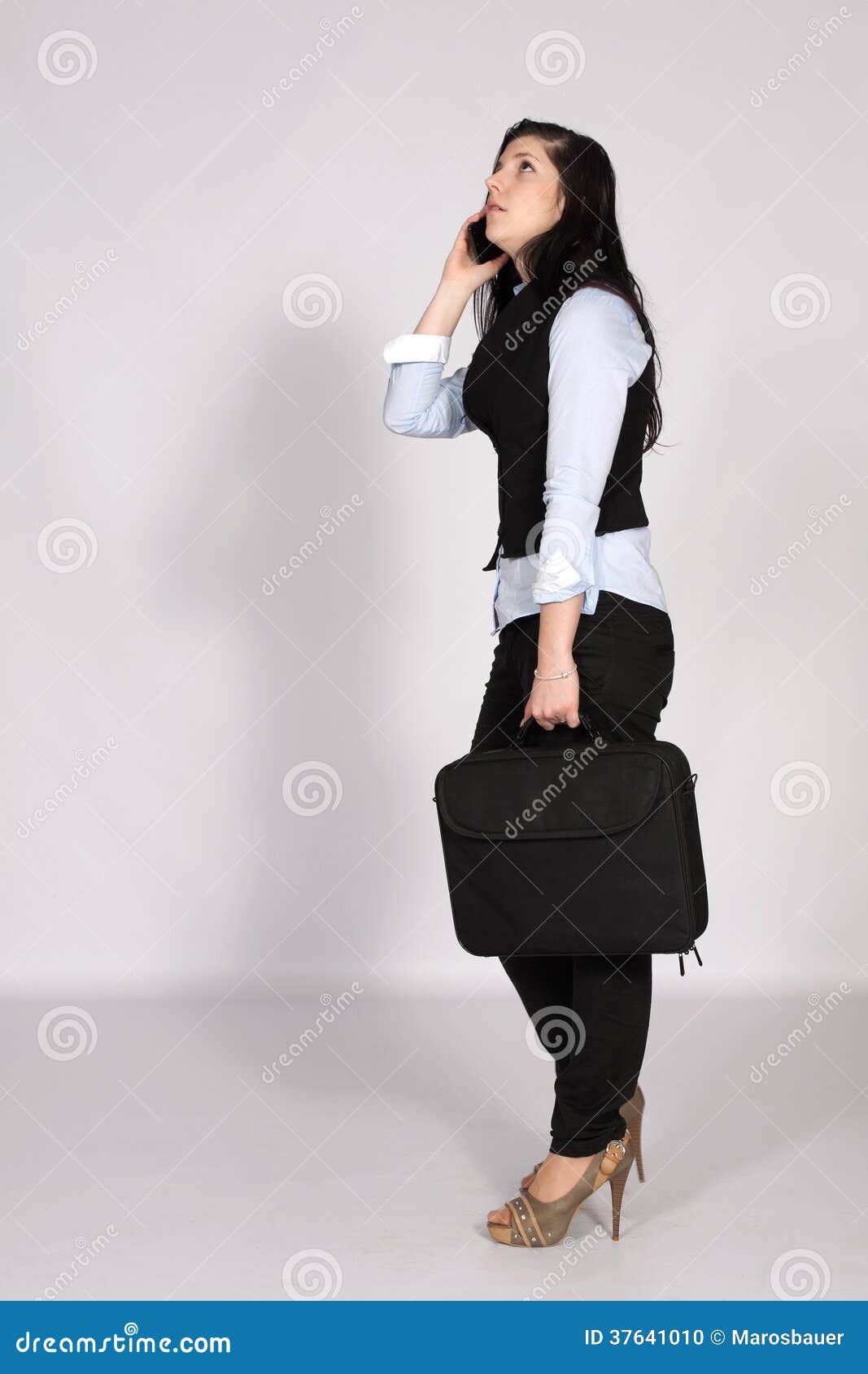 Young woman calling stock photo. Image of girl, formal - 37641010