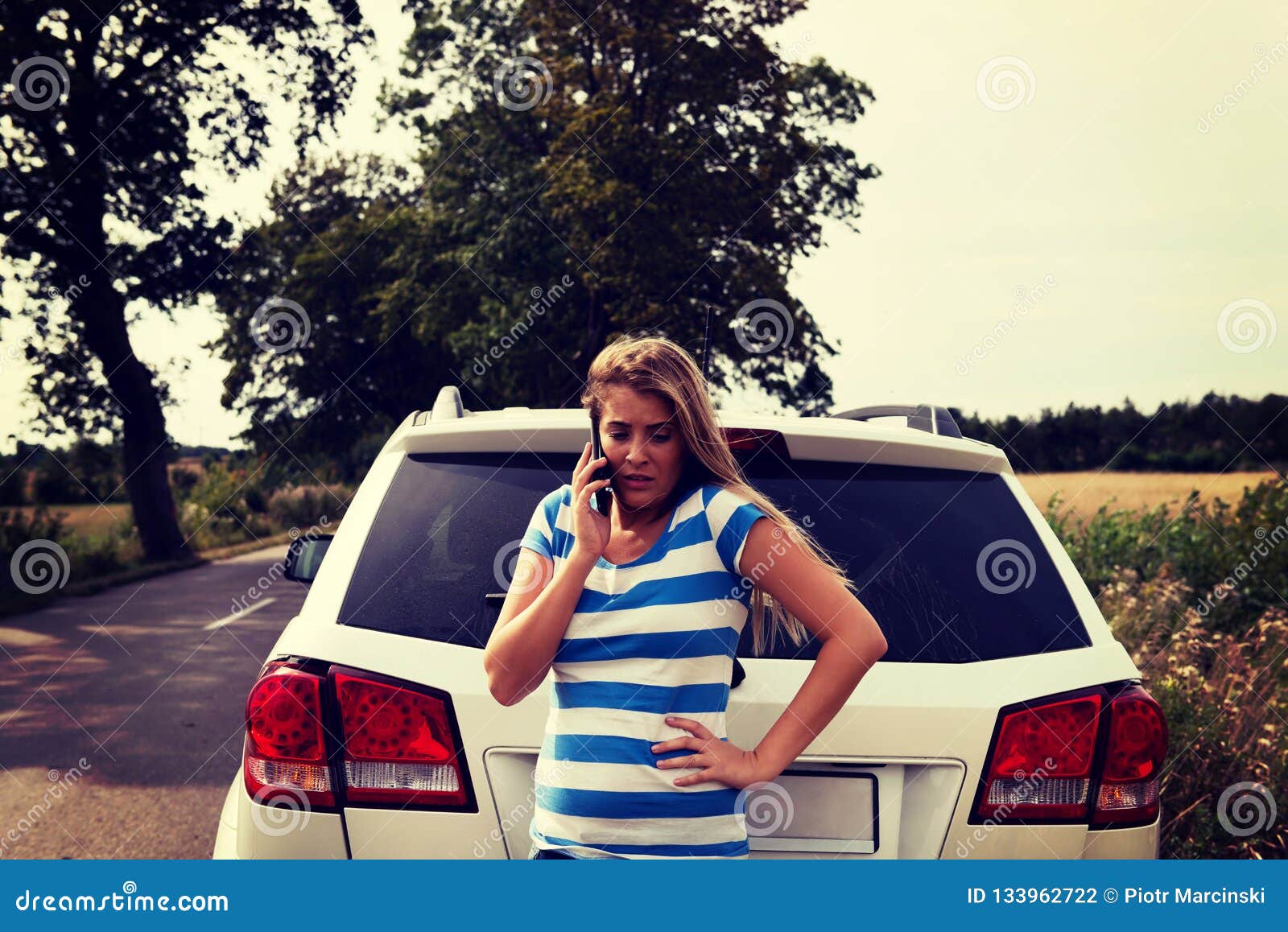 Young Woman Calling for Help Stock Photo - Image of beautiful, human ...