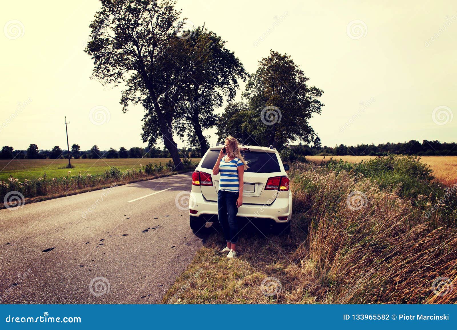 Young Woman Calling for Help Stock Photo - Image of human, people ...