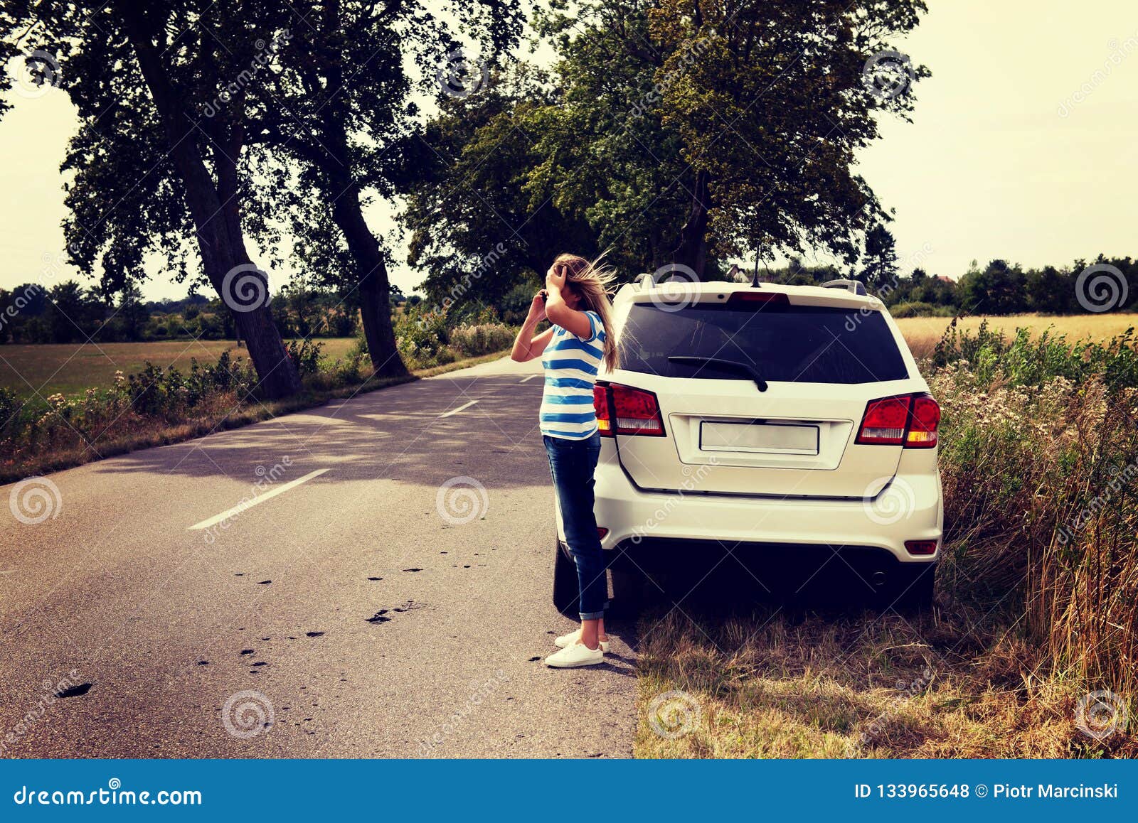 Young Woman Calling for Help Stock Photo - Image of problem, beautiful ...
