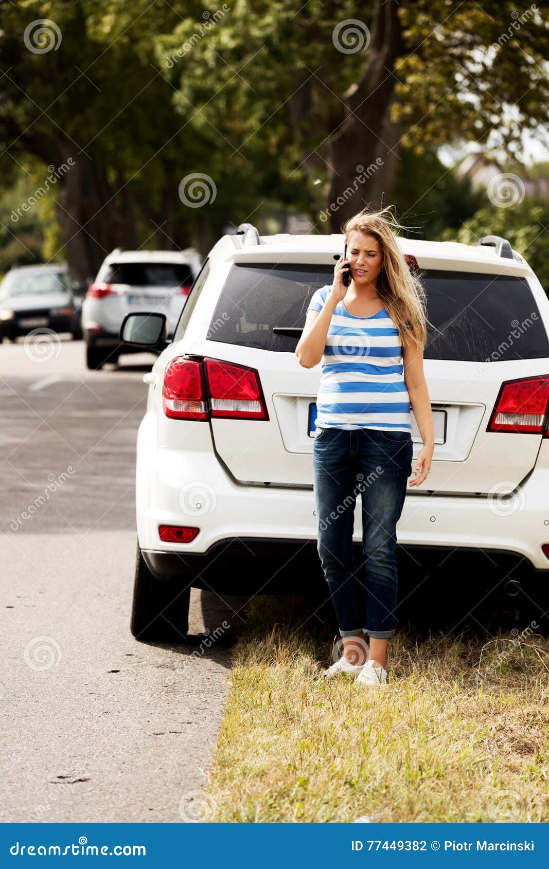Young Woman Calling for Help Stock Photo - Image of person, caucasian ...