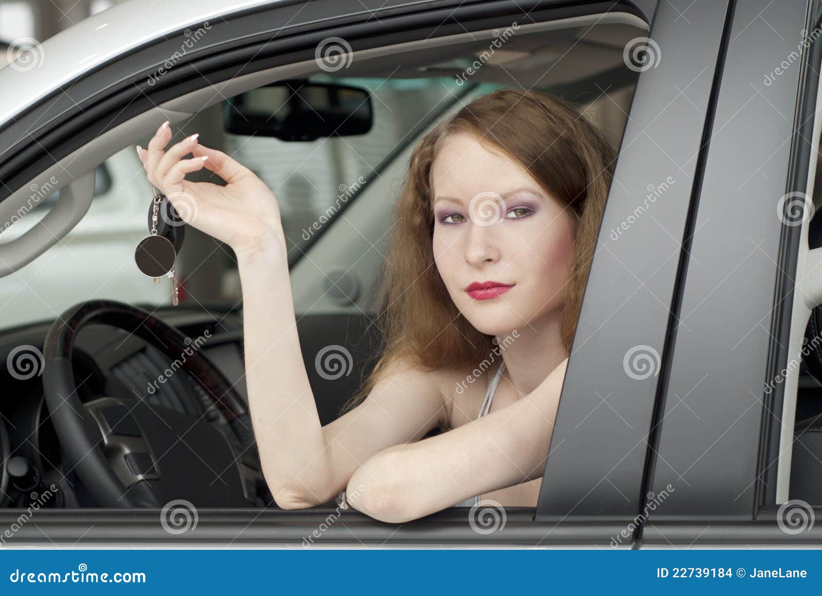 Young woman in the car stock photo. Image of beauty, confidence - 22739184