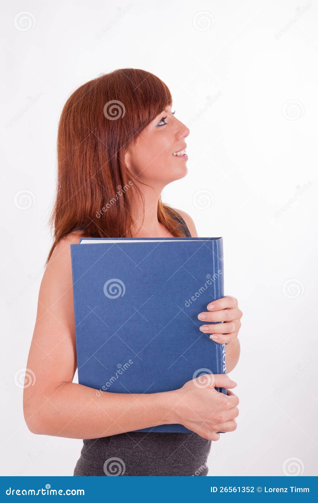 A Young Woman is Carrying a Book Stock Photo - Image of learning, book ...