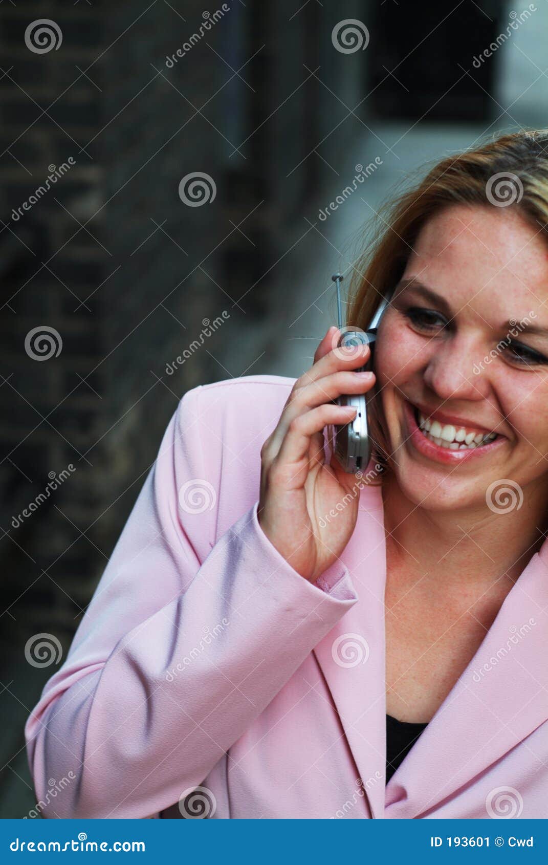 Young woman on cell phone stock image. Image of business - 193601