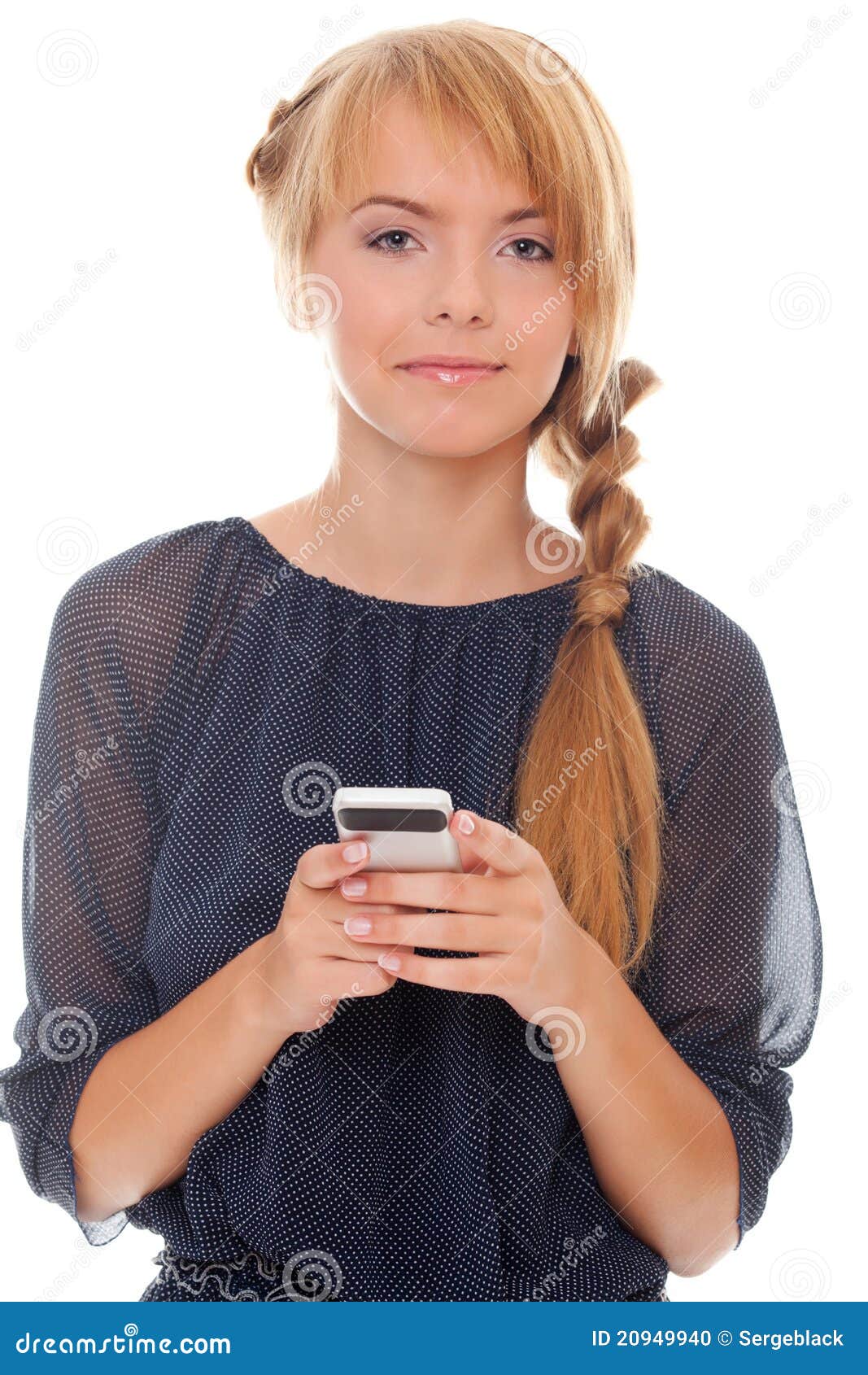 Young Woman with Cell Phone Stock Photo - Image of confident, corporate ...